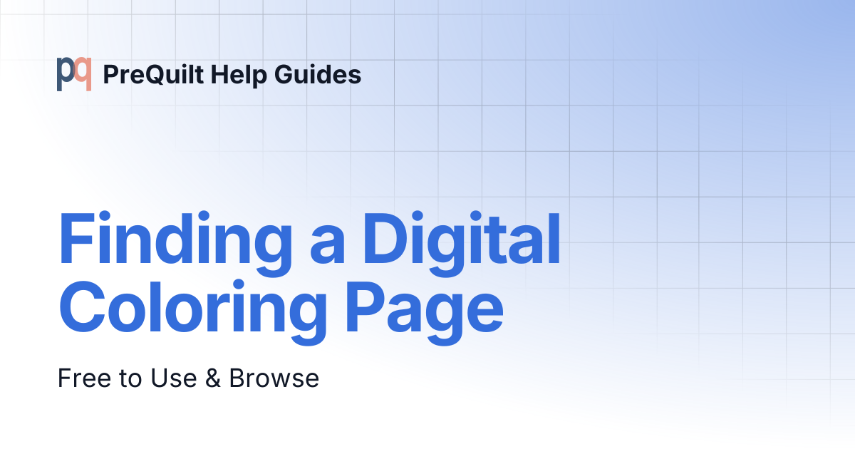 Finding a Digital Coloring Page | PreQuilt Help Guides